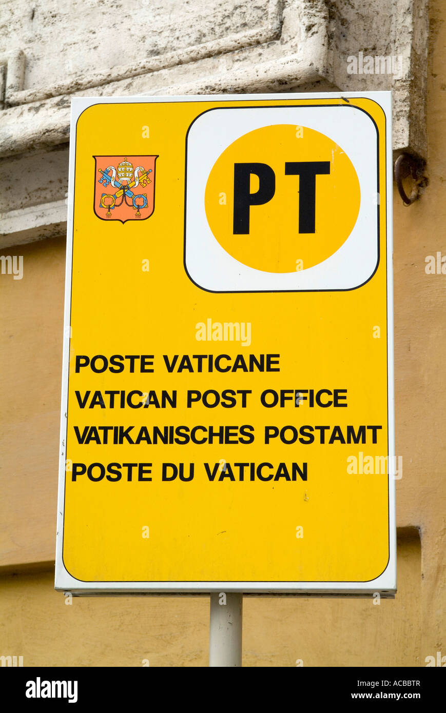 Vatican Post Office sign Stock Photo - Alamy