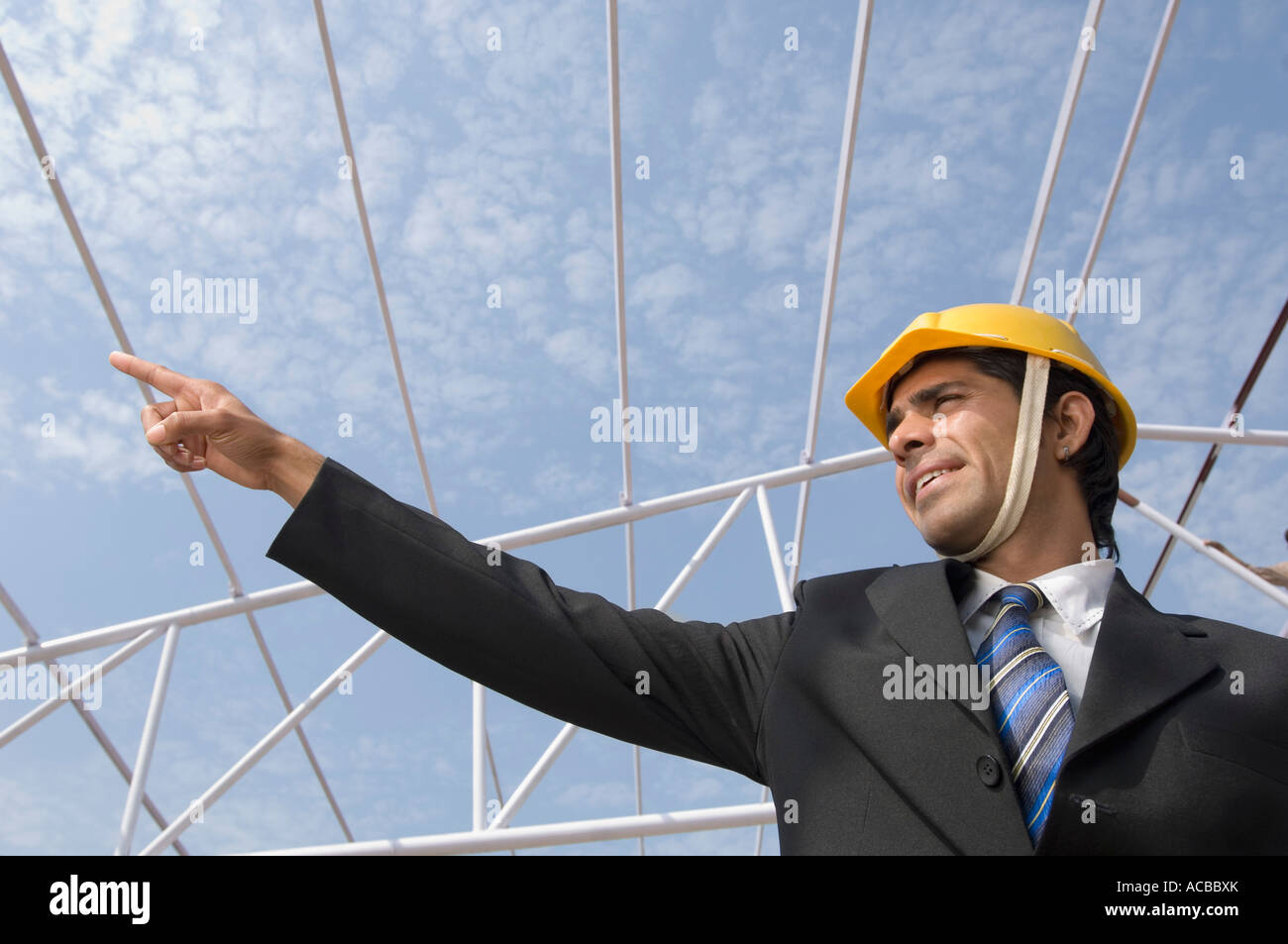 Low angle view of an architect at a construction site Stock Photo - Alamy