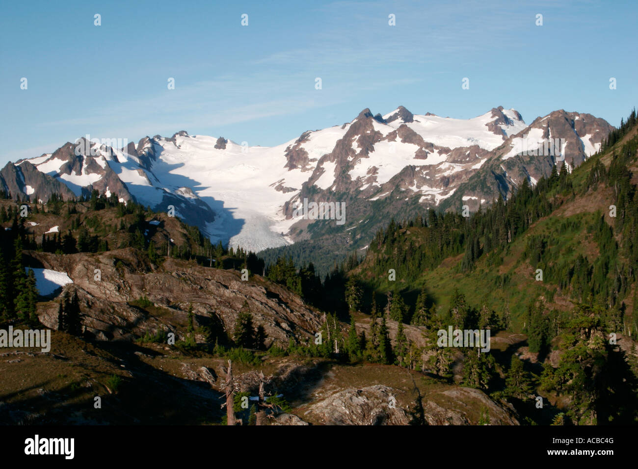 Mount Olympus above Ferry Basin Bailey Range Olympic National Park ...