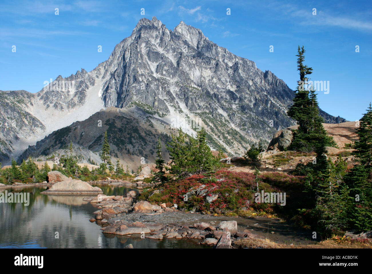 Mount Stuart above Ingalls Lake Alpine Lakes Wilderness Washington ...