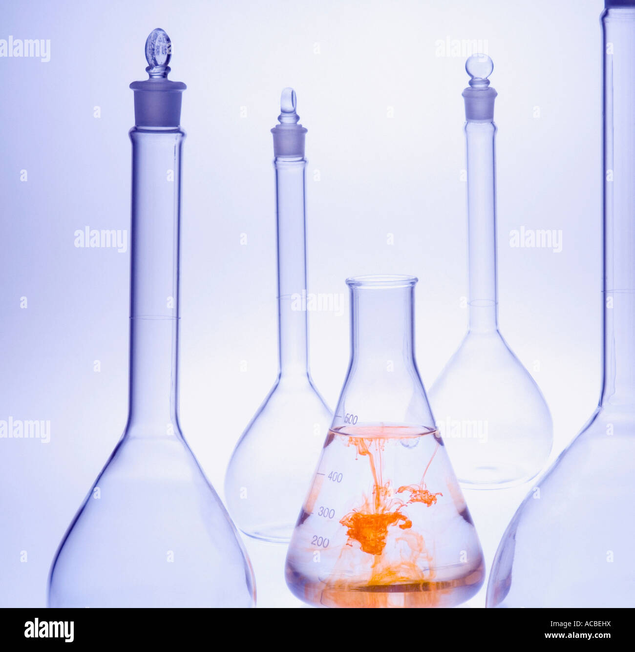 Close-up of laboratory glasswares Stock Photo - Alamy