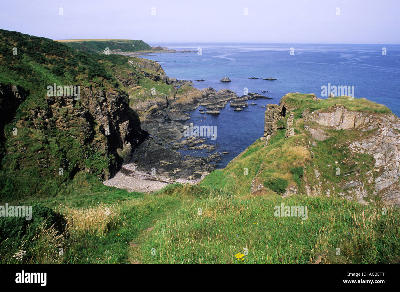 Findlater Castle ruins, Morayshire, Scotland, UK, Scottish coast ...