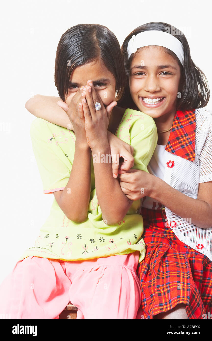 Girl with arm around another hi-res stock photography and images - Alamy