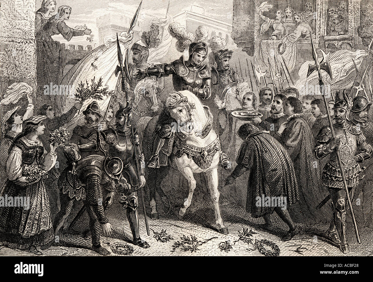 Entrance of the Great Captain, Gonzalo Fernandez de Cordoba in Naples ...