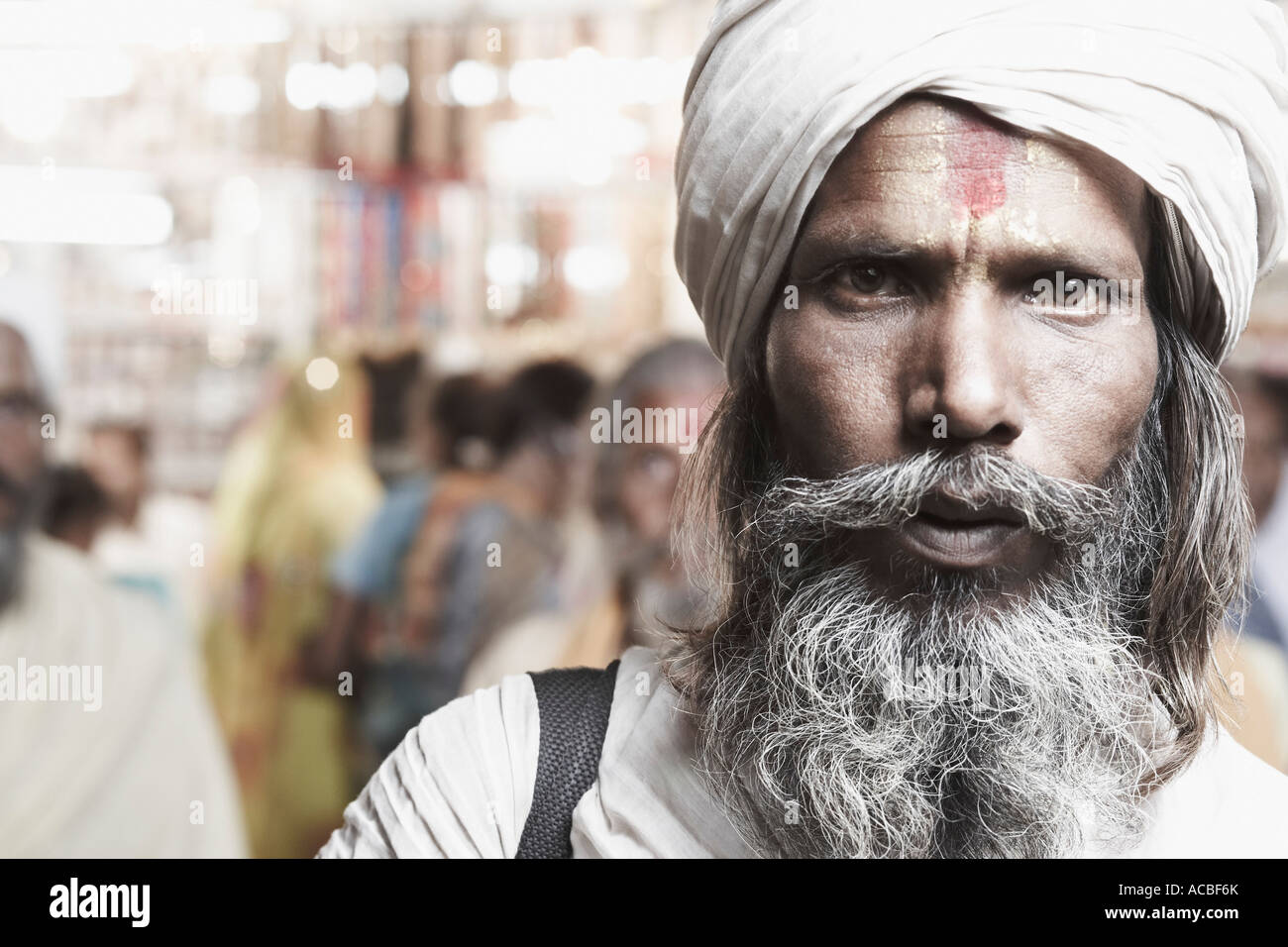 Portrait of a sadhu Stock Photo - Alamy
