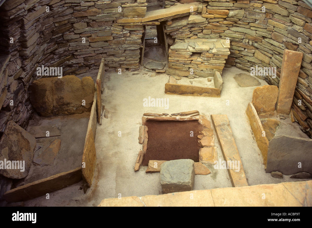 Skara Brae, Orkney island, isle of, interior, prehistoric monument ...