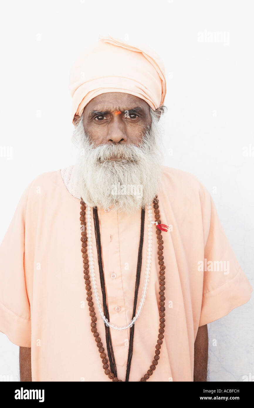 Portrait of a sadhu Stock Photo - Alamy