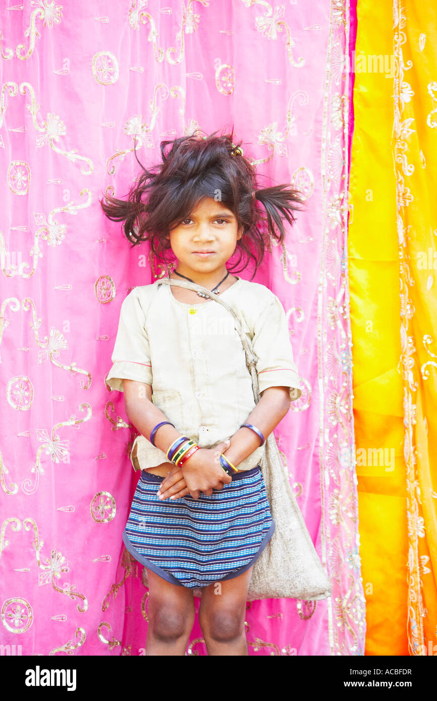Portrait of a girl standing Stock Photo - Alamy