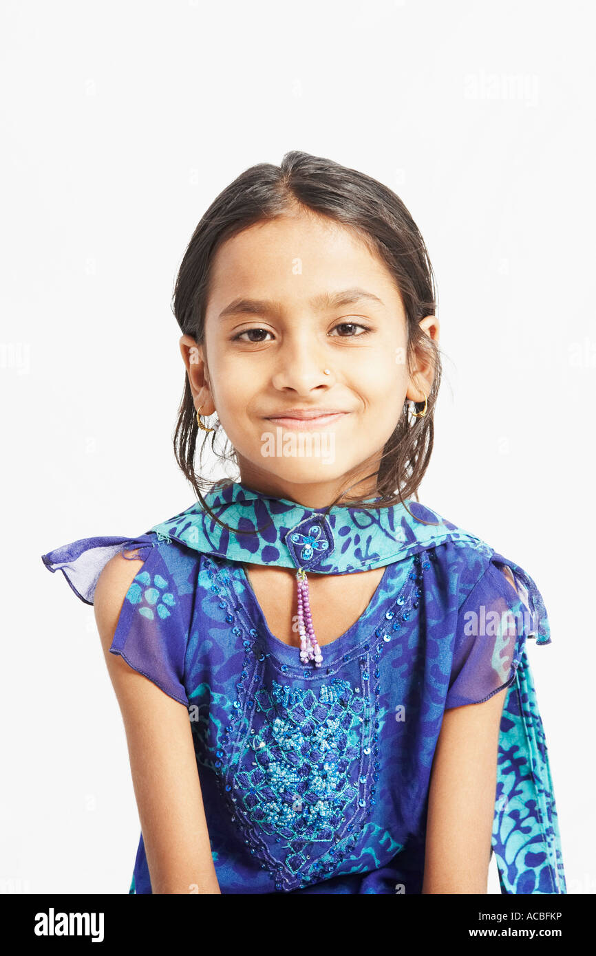 Portrait of a girl smiling Stock Photo - Alamy