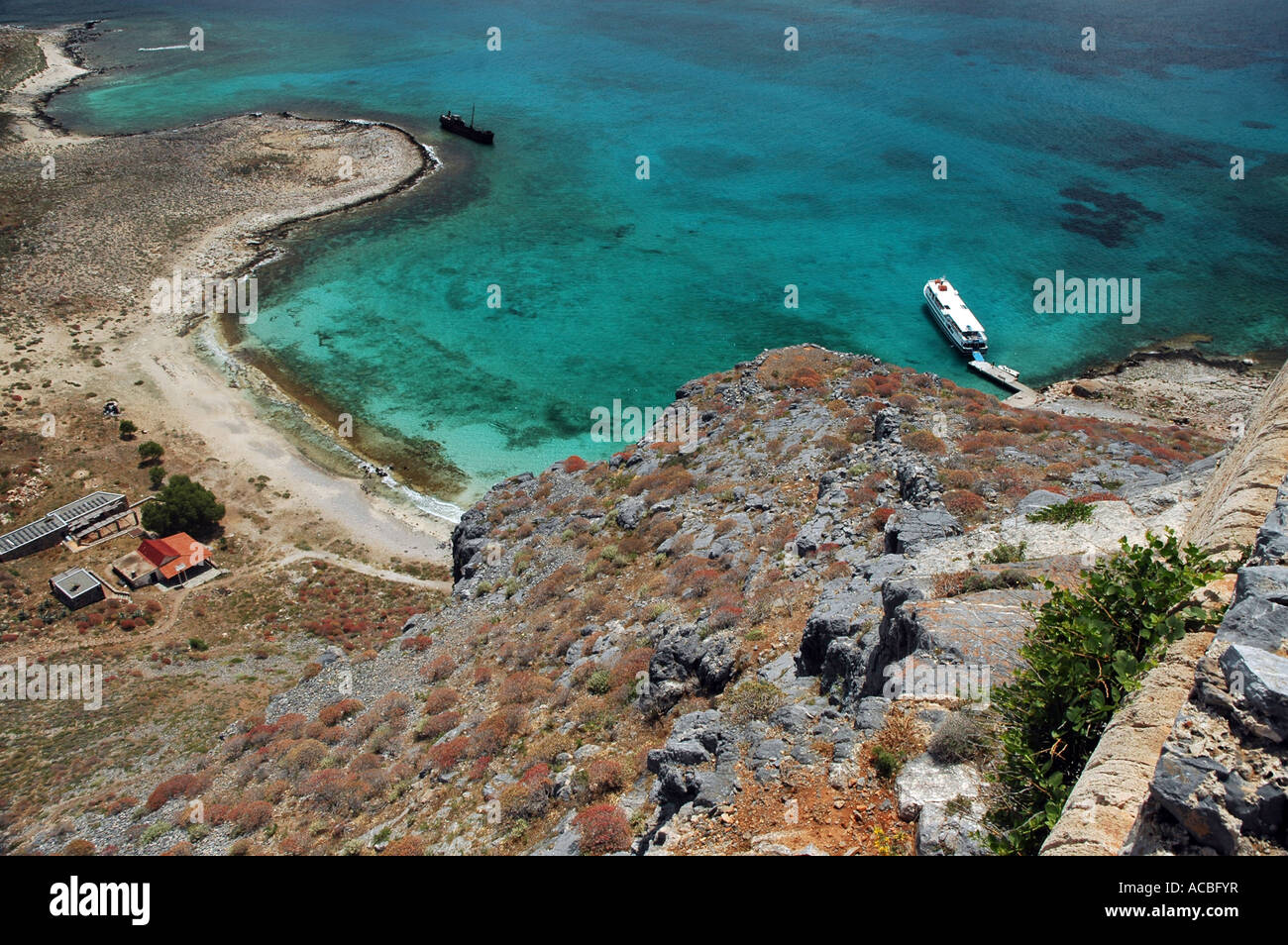 Crete gramvoussa boat hi-res stock photography and images - Alamy