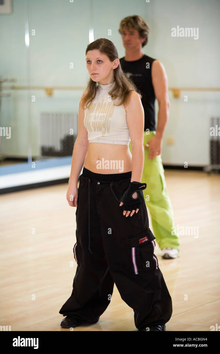 Dance lesson at the gym Stock Photo - Alamy
