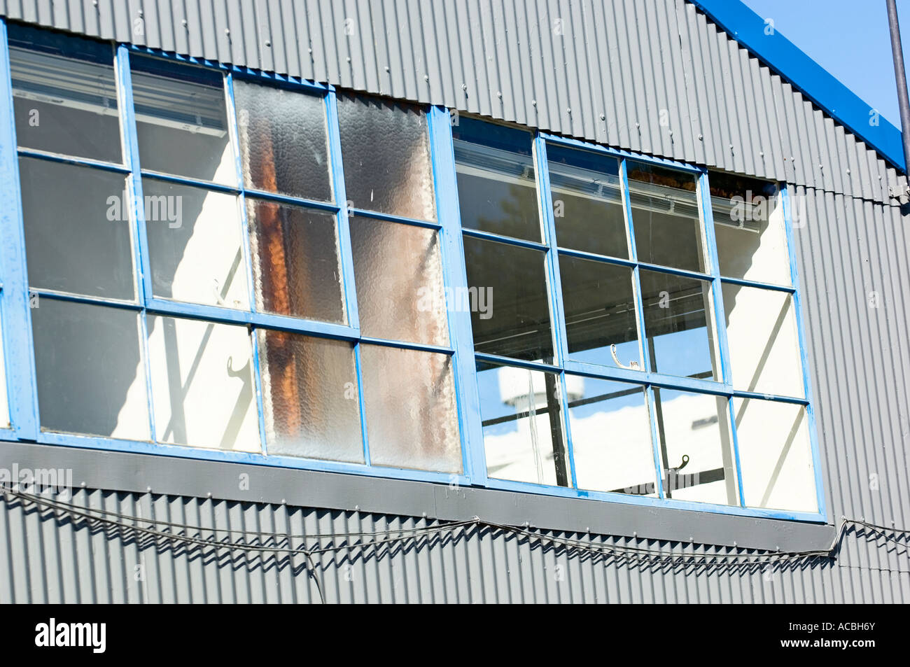 The windows of a warehouse in Sausalito California Stock Photo - Alamy