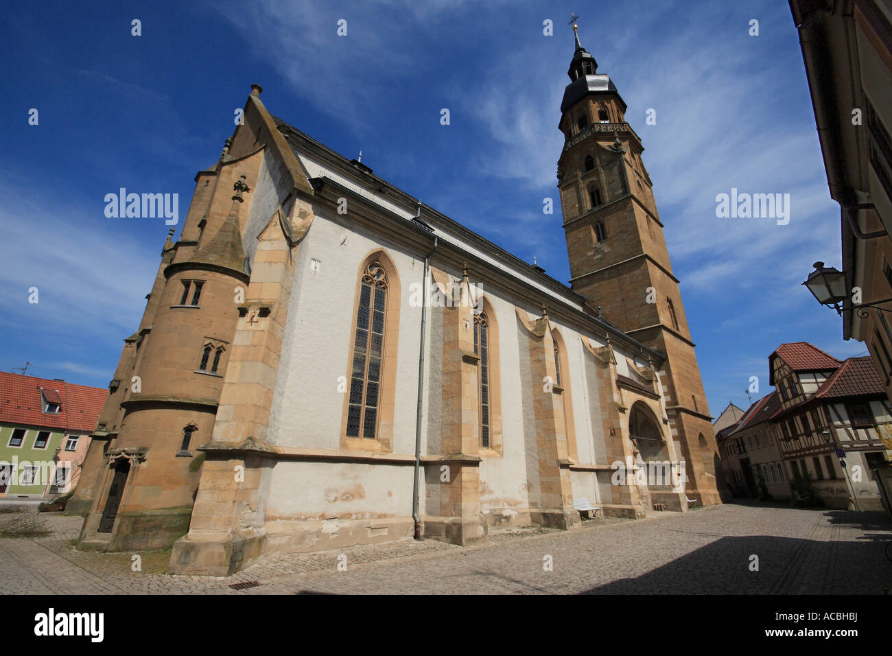 Church in a small town in Germany Stock Photo - Alamy