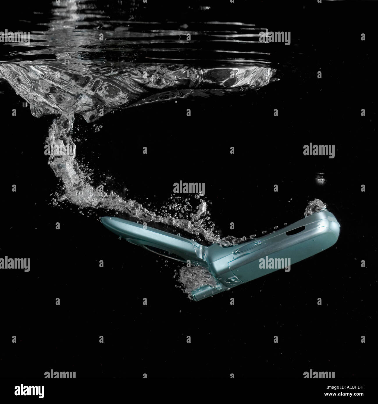 Close-up of a mobile phone underwater Stock Photo - Alamy