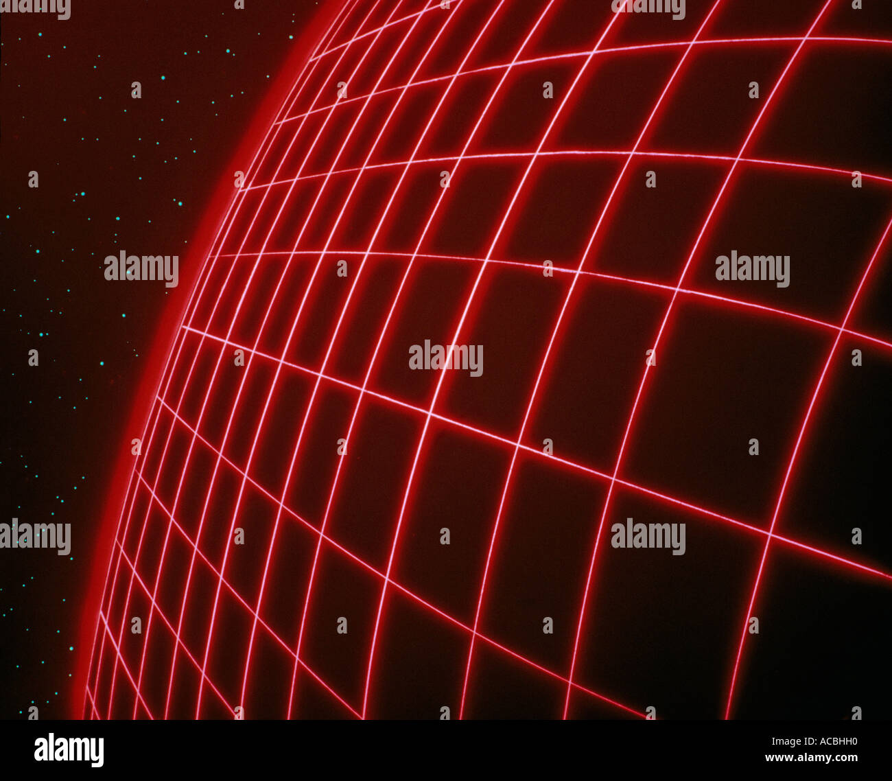 digital enhancement 3 dimensional grid sphere in cosmic space with ...