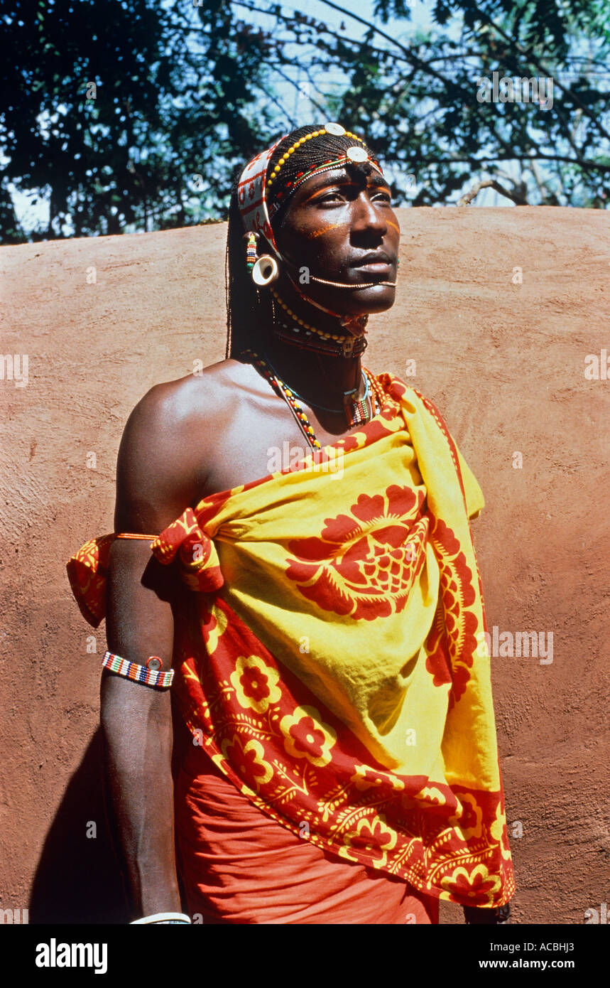 portrait of herdsman of massai tribe kenya editorial use only Stock ...