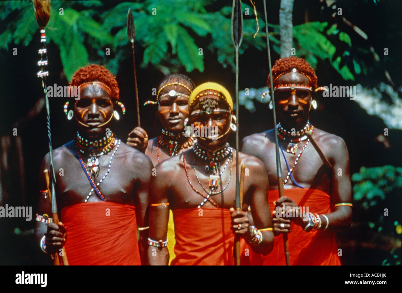 portrait of warriors of massai tribe kenya editorial use only Stock ...