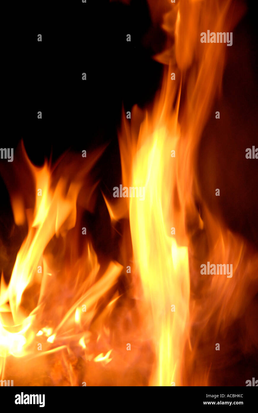 Flame fire intense burning Stock Photo - Alamy