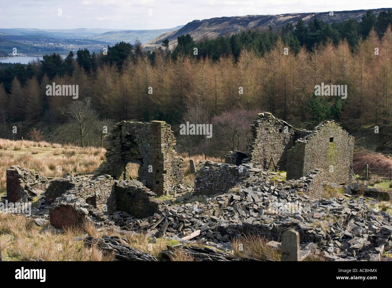 Abandoned and derelict buildings in Haslingden Grane in East Lancashire ...