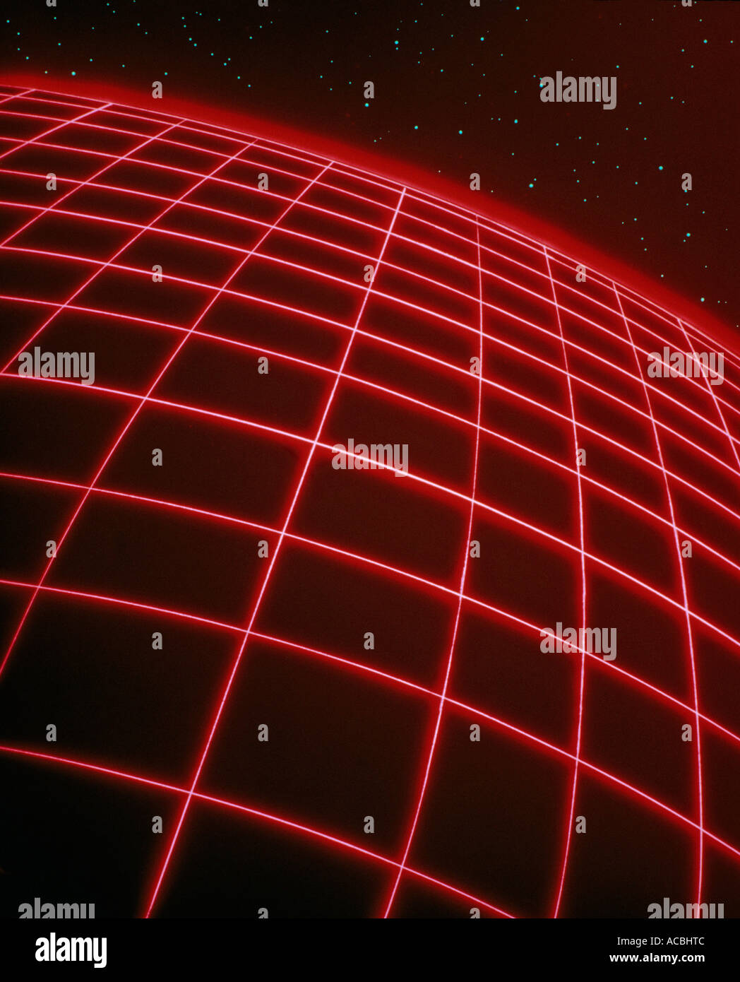 digital enhancement 3 dimensional grid sphere in cosmic space with ...