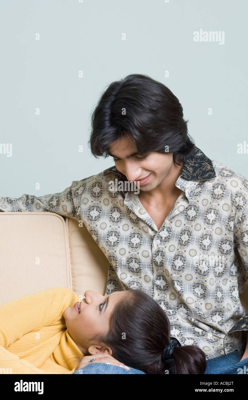 Woman sitting on mans lap hi-res stock photography and images - Alamy