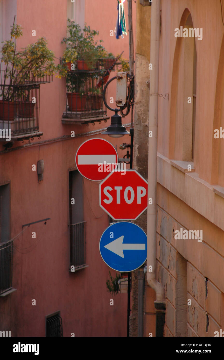 Sardinia road signs hi-res stock photography and images - Alamy