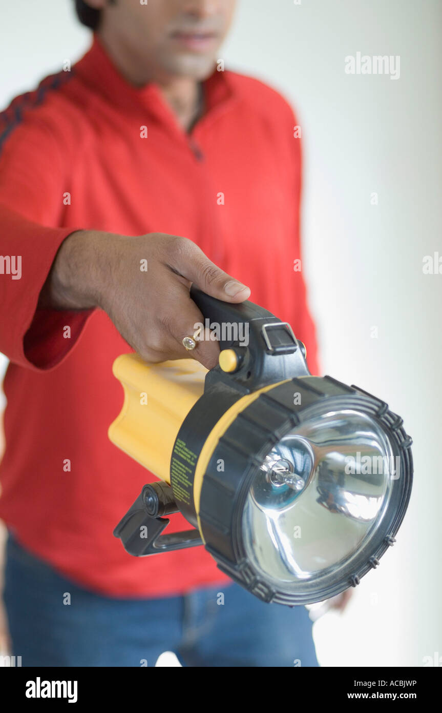 Man searching torch light hi-res stock photography and images - Alamy