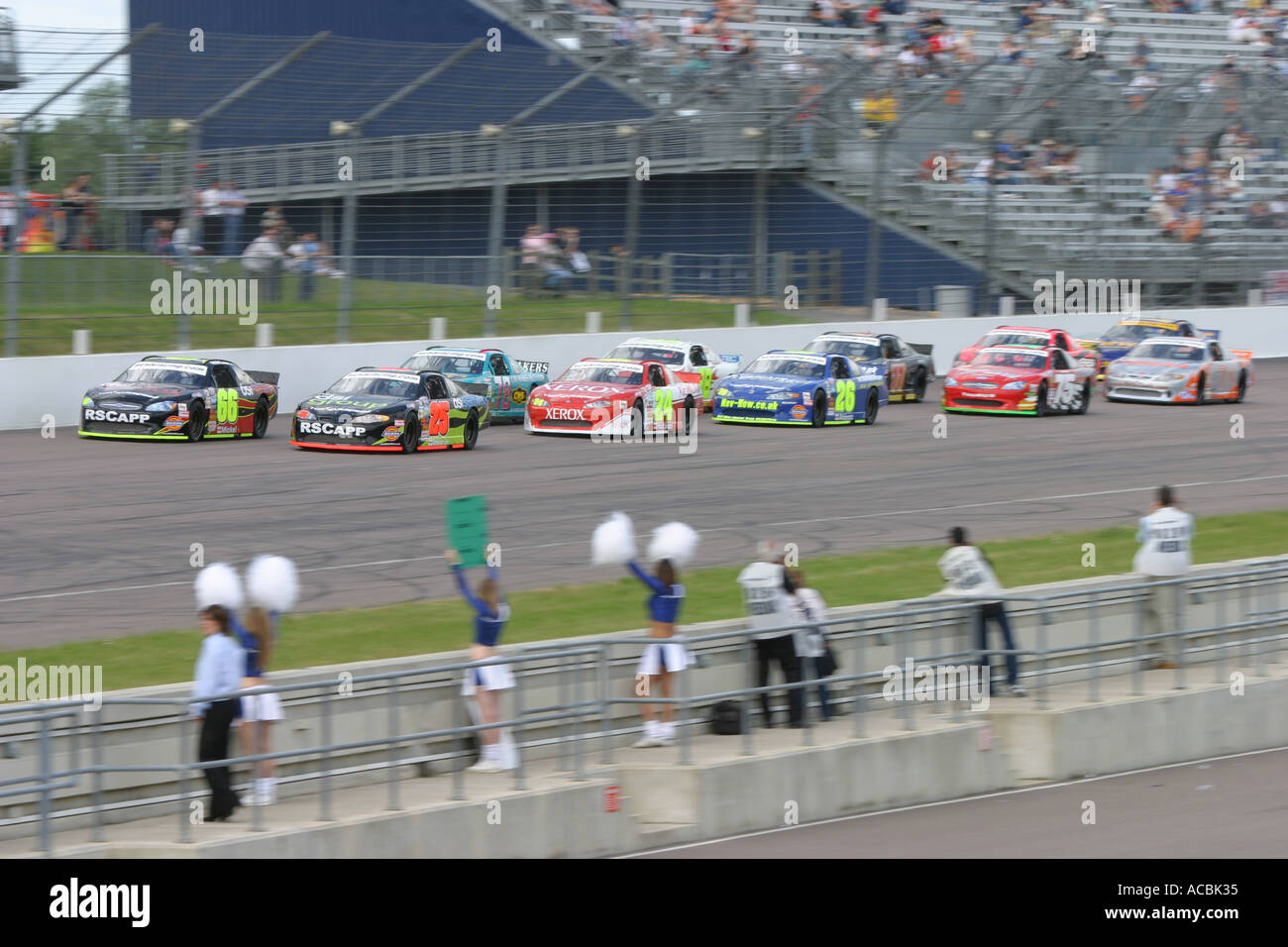 Rolling start At Rockingham raceway Stock Photo - Alamy