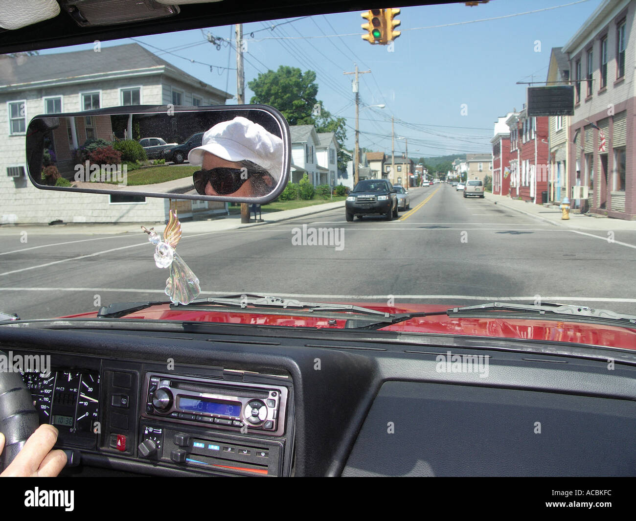 Driving Through Intersection Stock Photo - Alamy