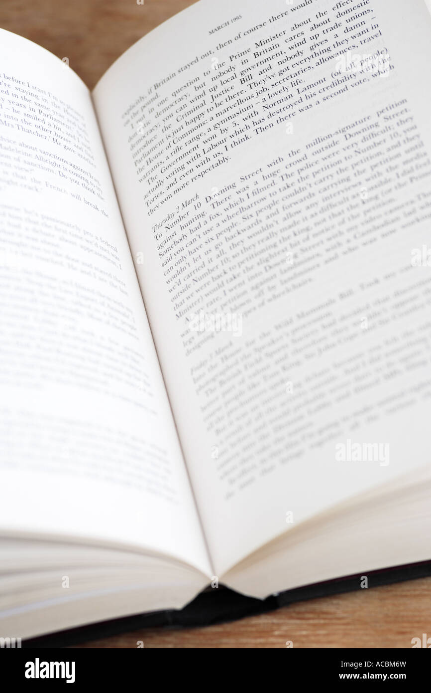 Close up of open book Stock Photo - Alamy