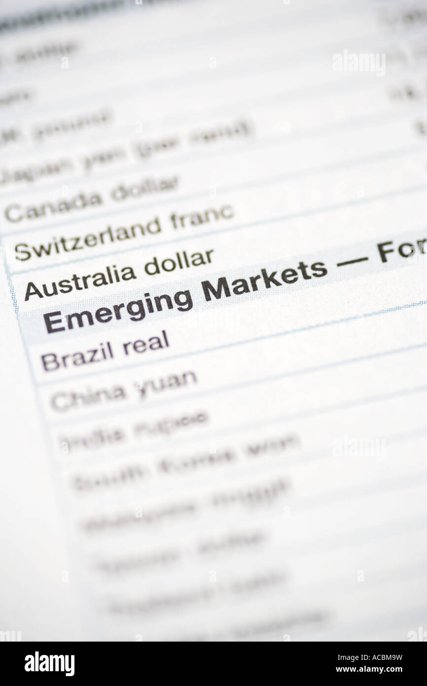 Emerging markets hi-res stock photography and images - Alamy
