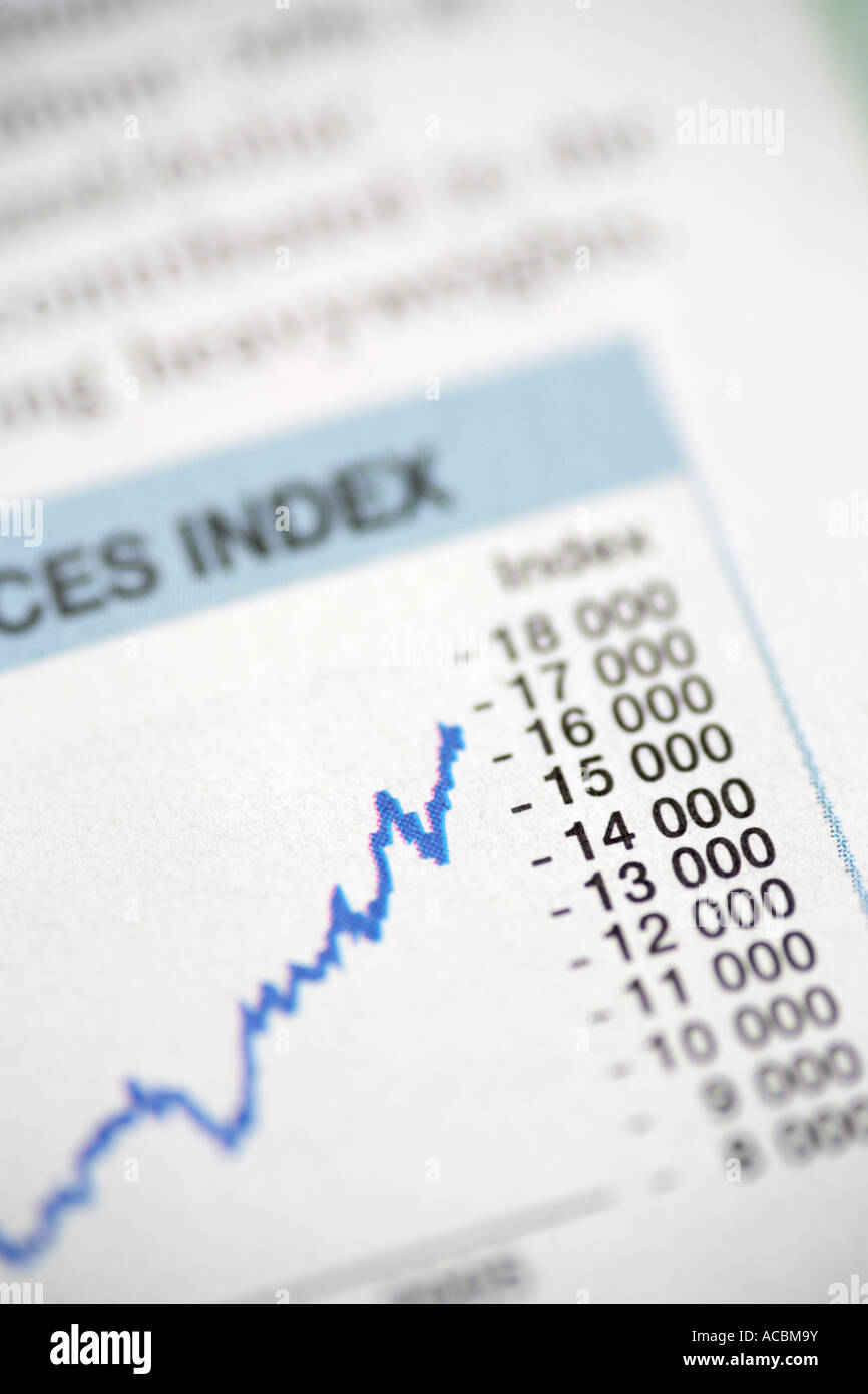 Graph showing increasing price index Stock Photo - Alamy