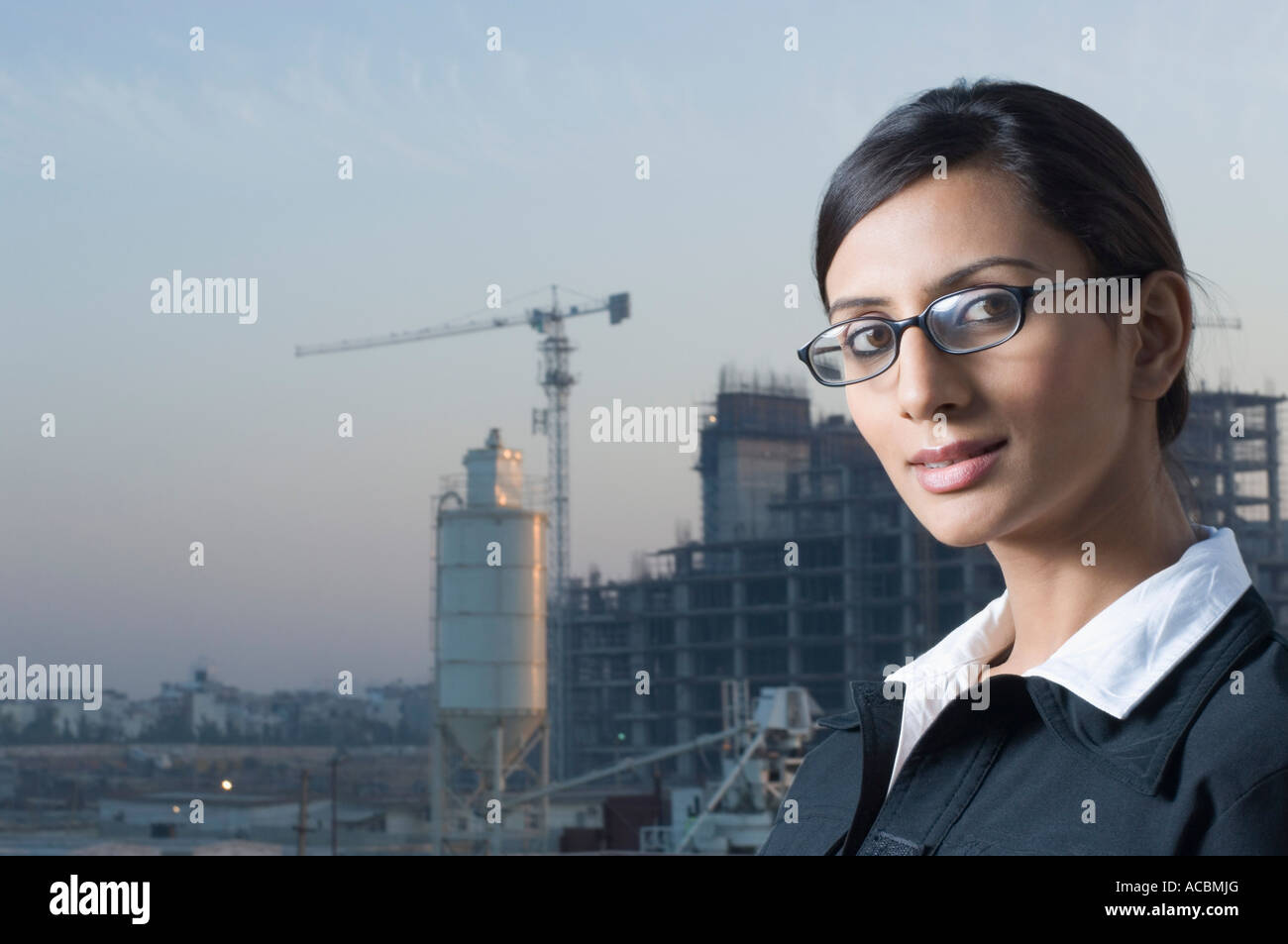 Portrait of a businesswoman wearing eyeglasses Stock Photo - Alamy
