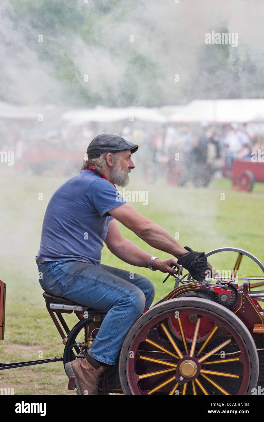 Man Driving Steam Engine UK Norfolk Stock Photo - Alamy