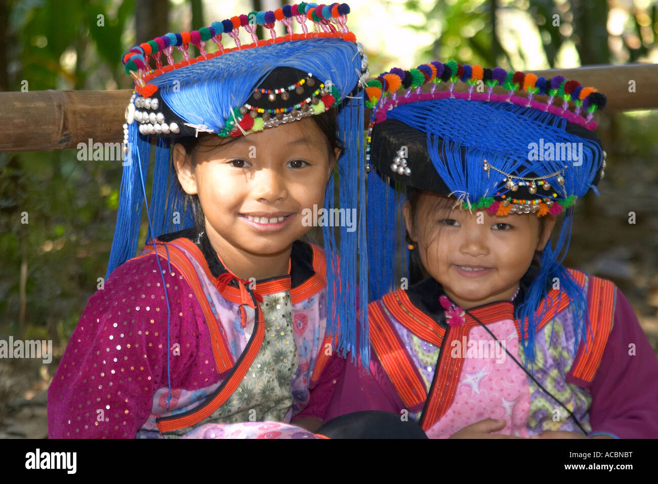 North Thailand - Chiang Rai, Children of the Lisu Hill Tribe at the ...