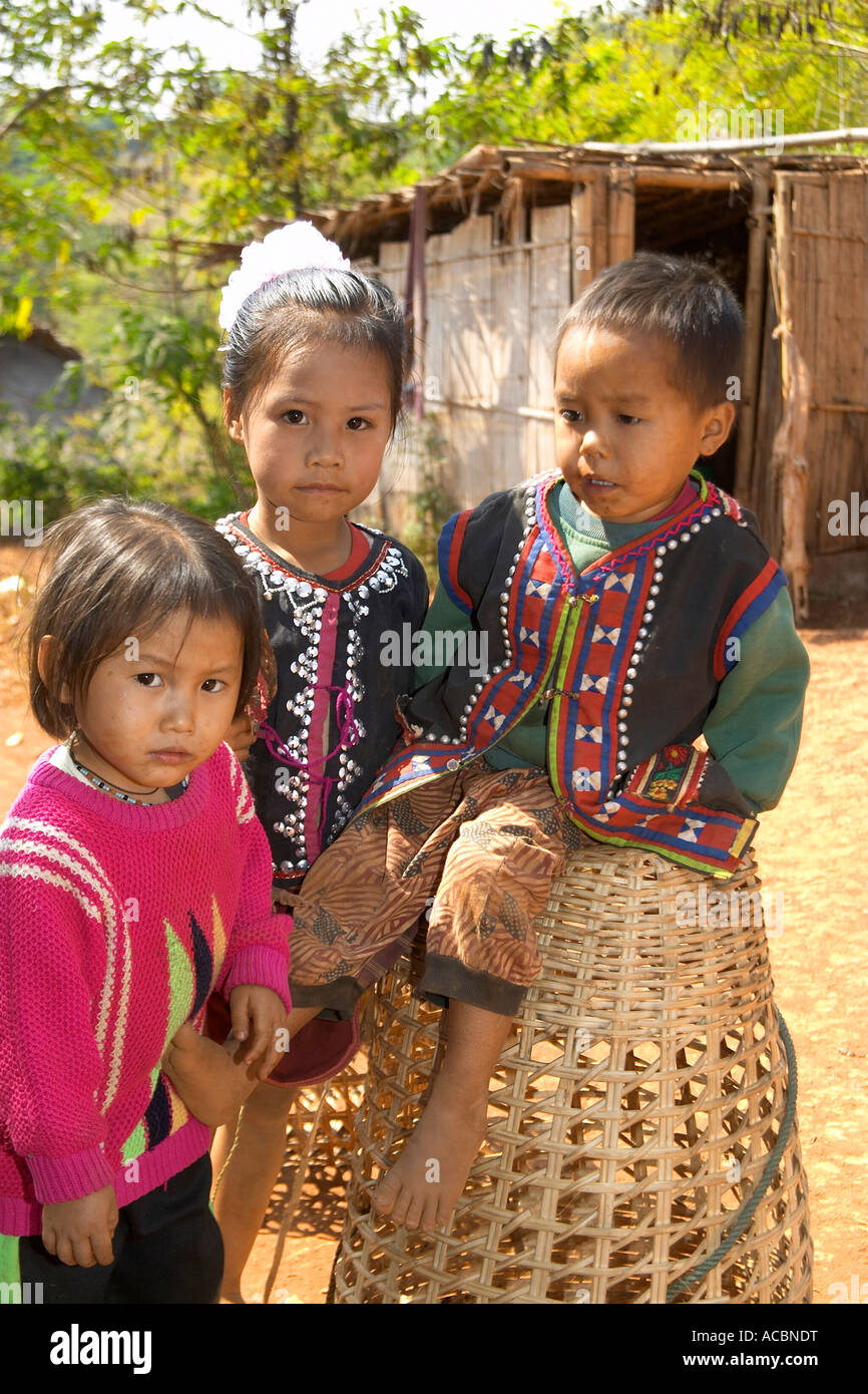 Chiang Rai, People of the Lahu hill tribe Stock Photo - Alamy