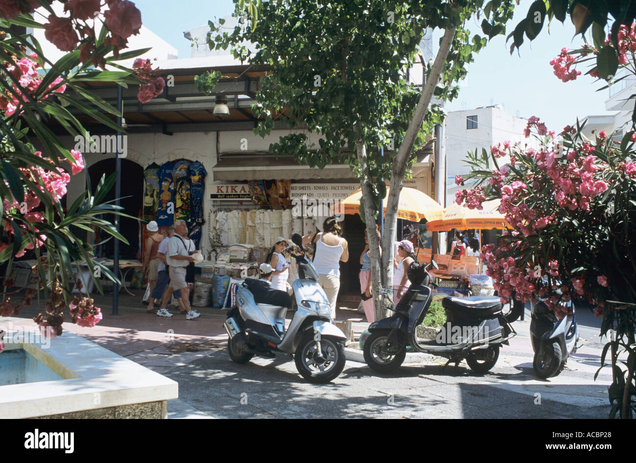 Pano Paphos town market scene Stock Photo - Alamy