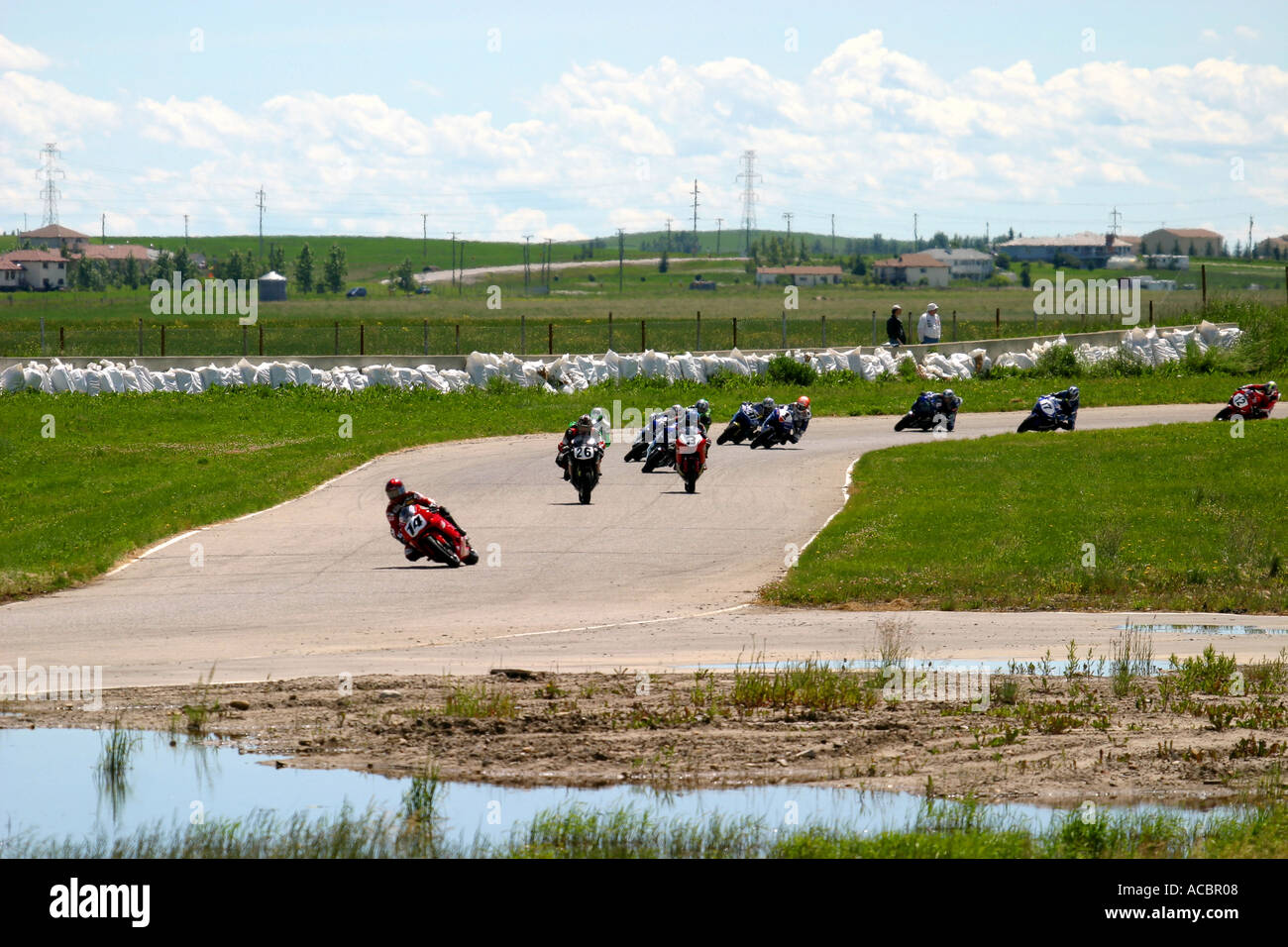 Motorcycle racing at Race City Speedway Stock Photo - Alamy