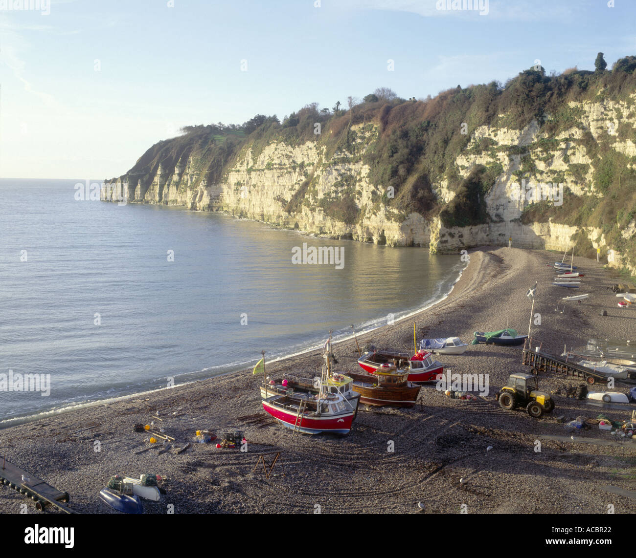 Beer Seafront Devon Stock Photo - Alamy