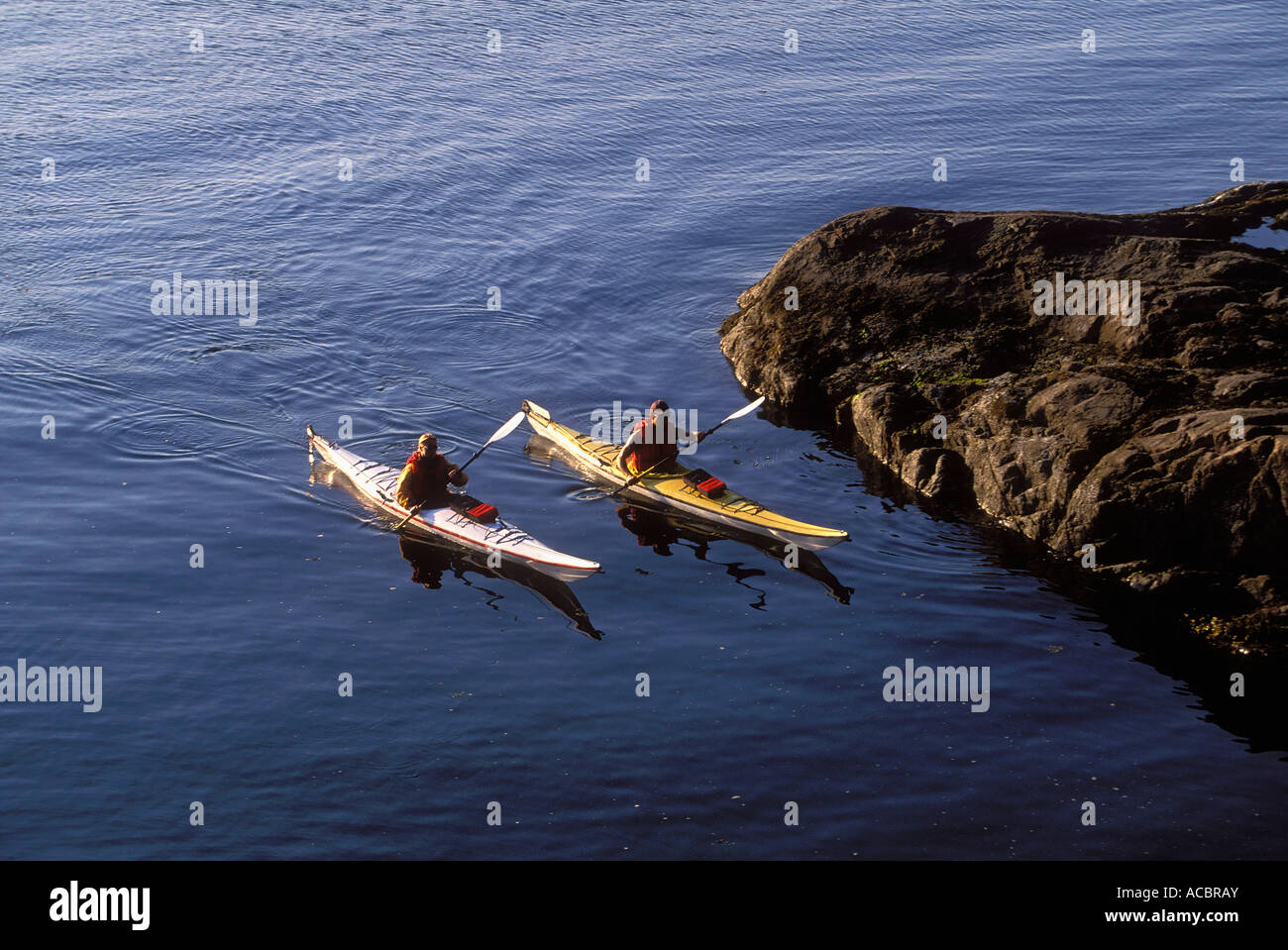 Kayaking the Gulf Islands British Columbia Canada Stock Photo - Alamy
