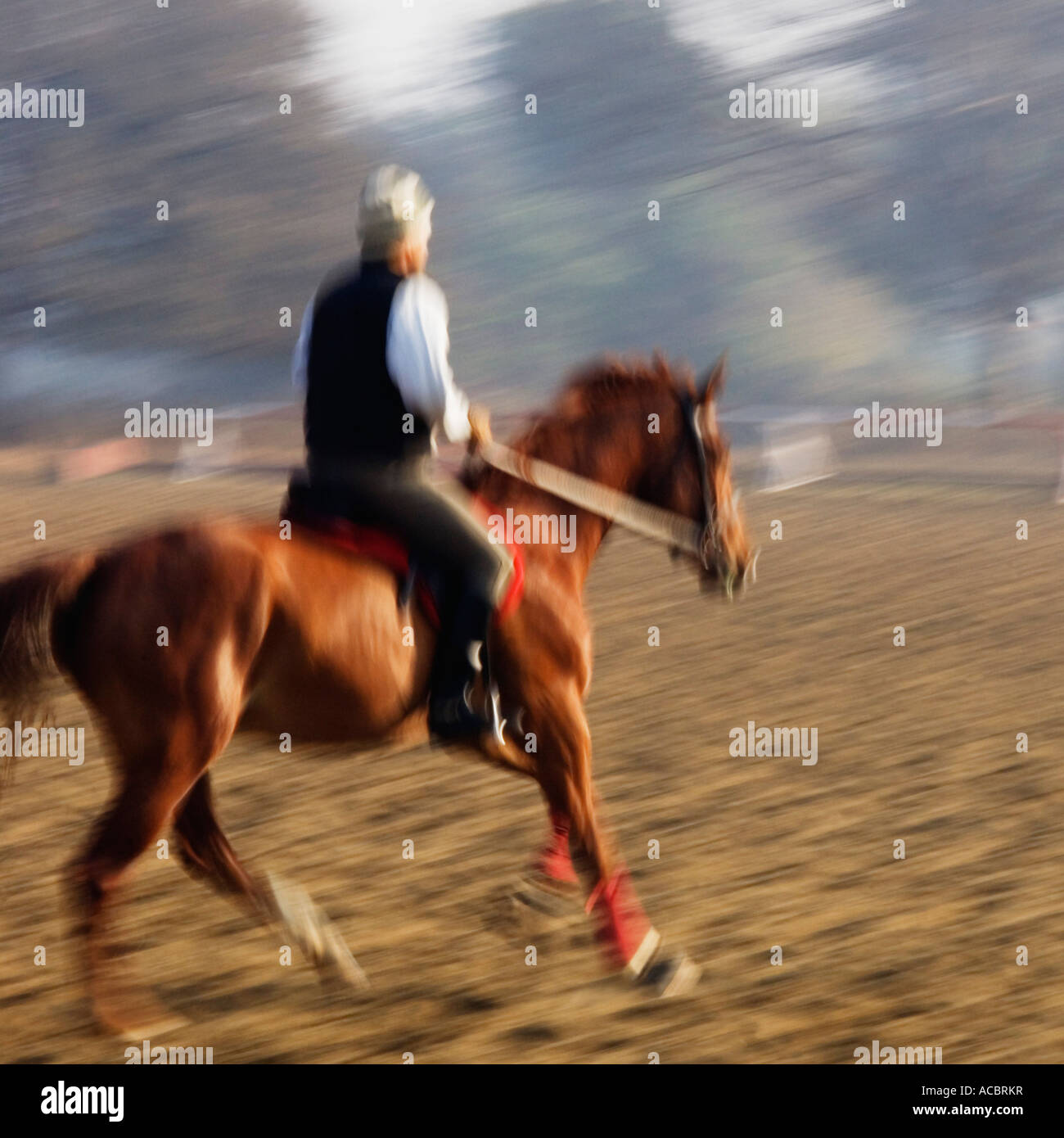 Side profile of a man riding a horse hi-res stock photography and ...