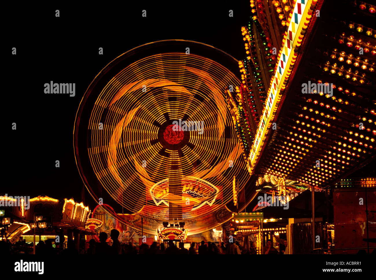 carousel at funfair Stock Photo - Alamy
