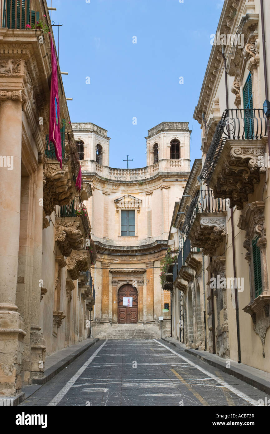 Street scene Noto Sicily Italy Stock Photo - Alamy