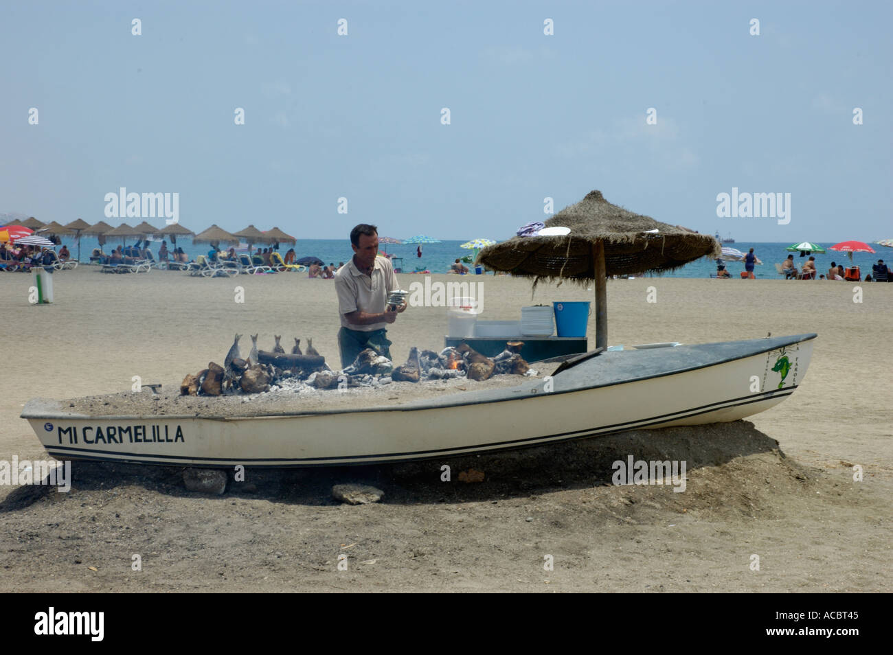cooking fresh fish malaga Stock Photo - Alamy