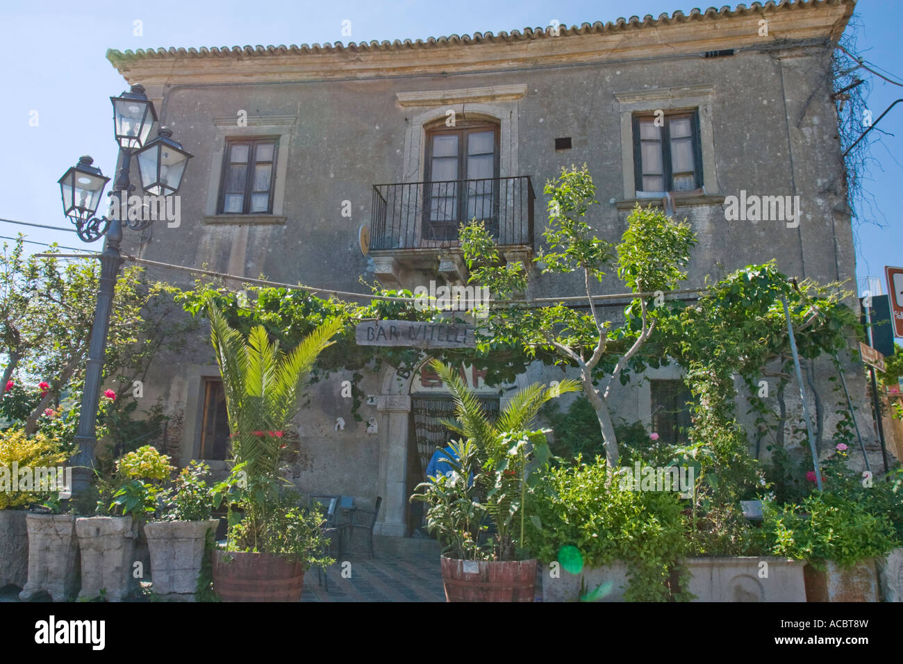 Bar Vitelli Savoca near Taormina North Eastern Sicily Stock Photo - Alamy