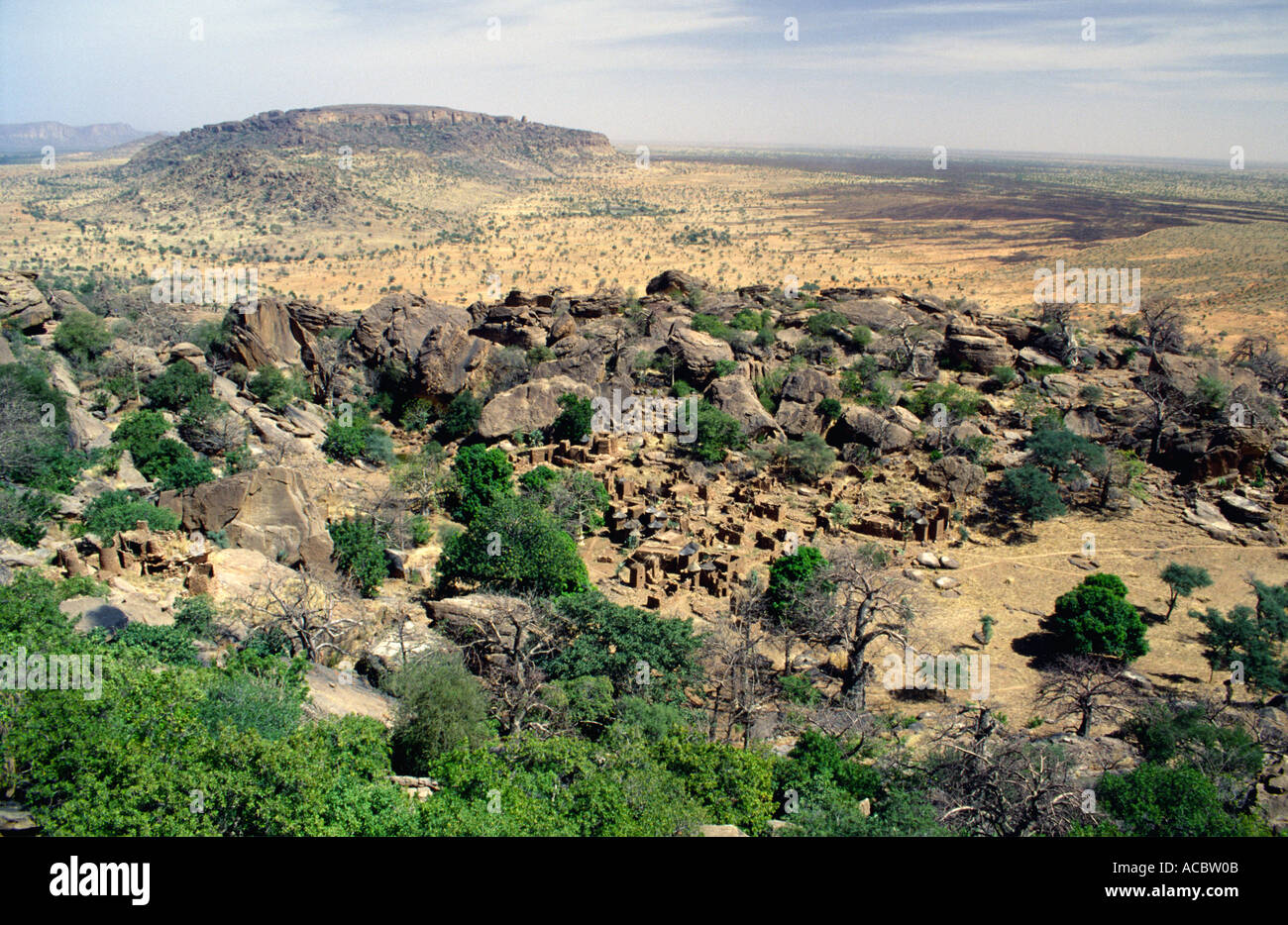 Dogon village Bandiagara escarpment Dogon Country Mali West Africa ...