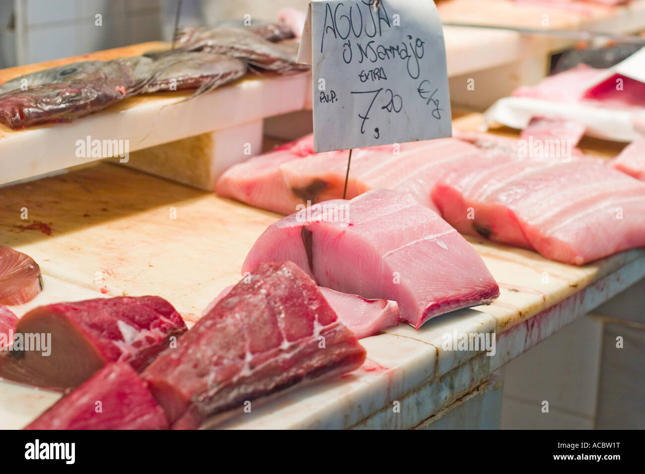 Central fish market Mercado Central Cadiz Andalucia Spain Europe Stock ...