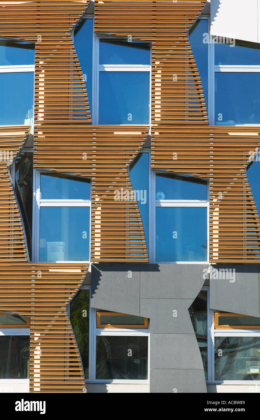 Scotland, Edinburgh, The Scottish Parliament Building. Windows Stock ...