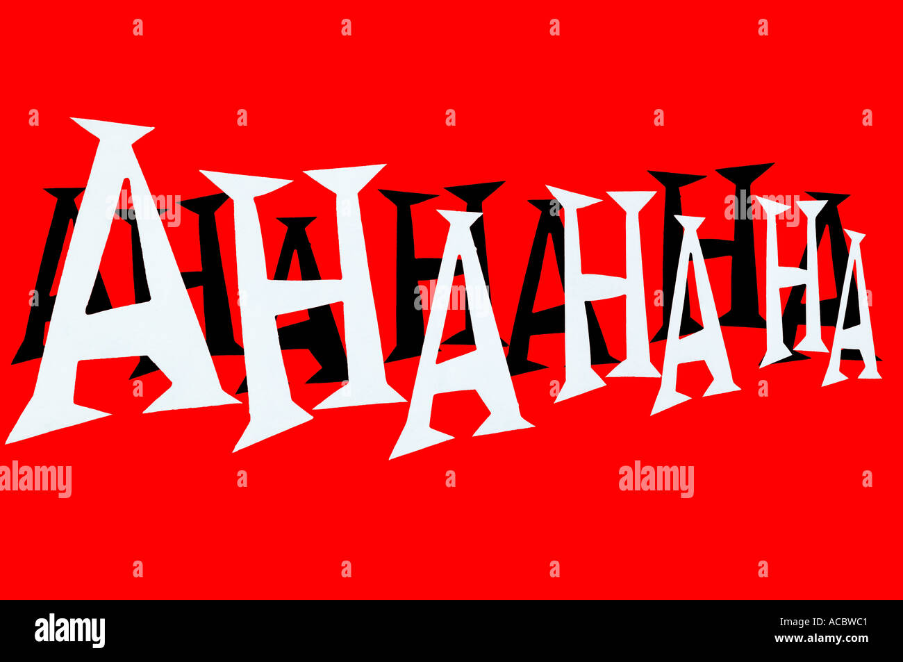 Joke shop sign AHA HA HA Stock Photo - Alamy