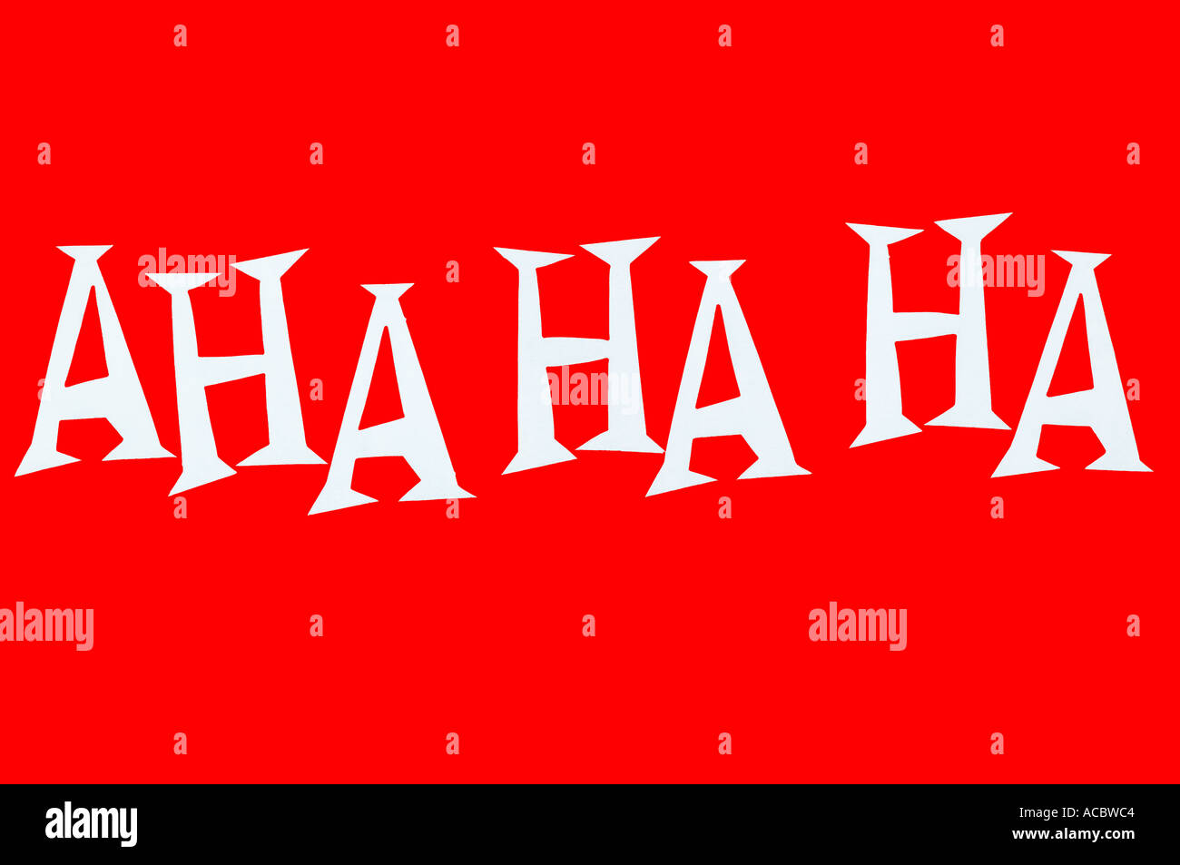 Joke shop sign AHA HA HA Stock Photo - Alamy